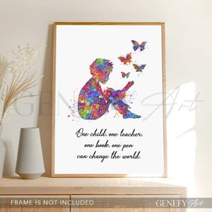 Teachers Quote Watercolour Print: Inspirational Gift - Etsy UK