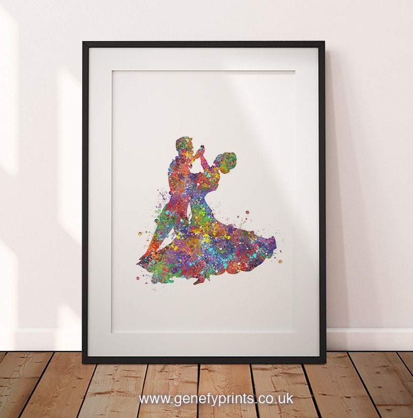 Couple Dancing Watercolour Art Print Couple Dancing Poster | Etsy