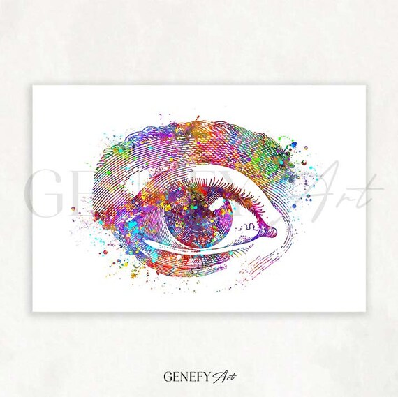 Eye Anatomy Watercolor Art Eye Abstract Medical Art Print - Etsy