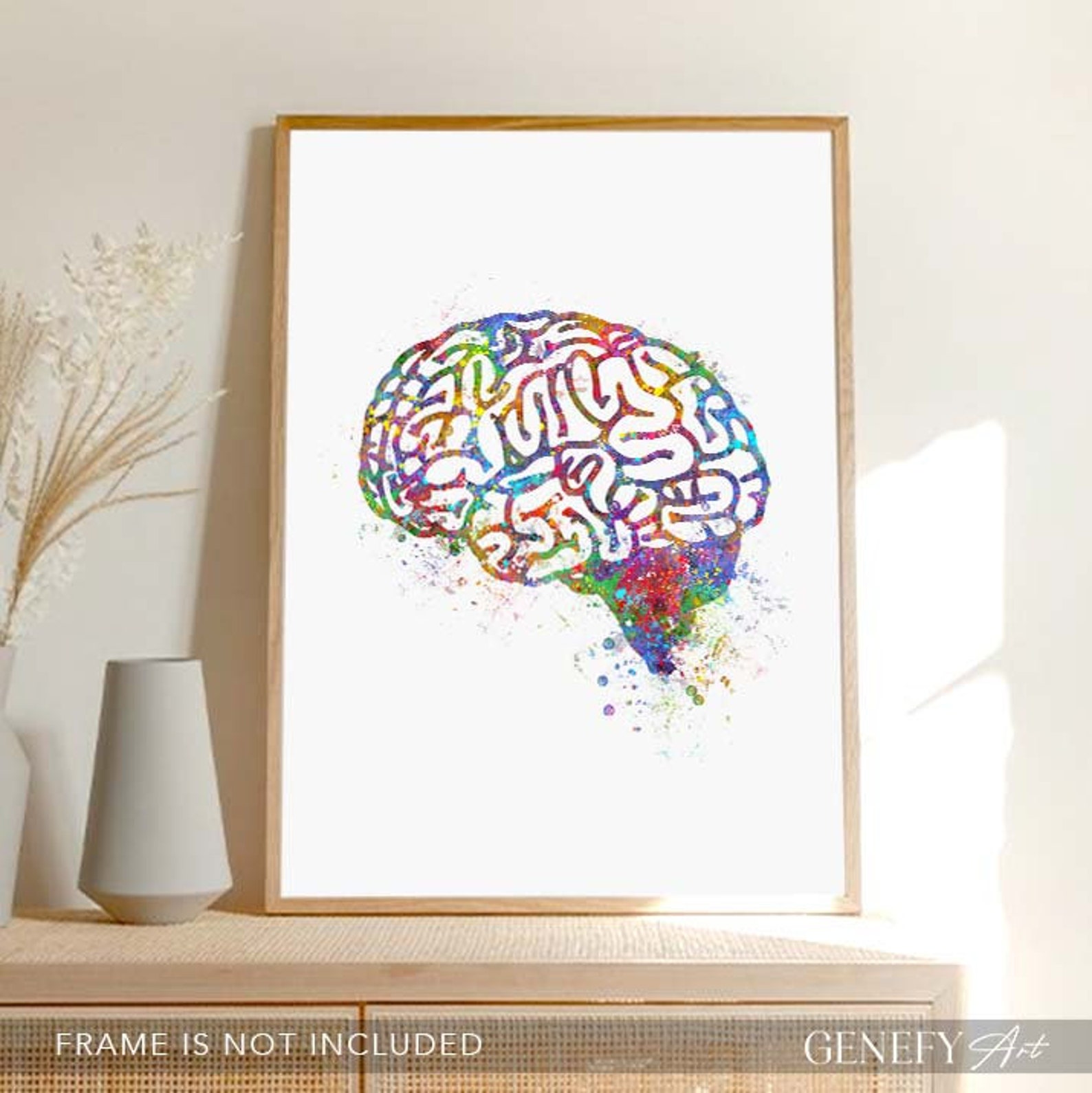 Brain Watercolor Art Print Brain Anatomy Watercolor Print - Etsy