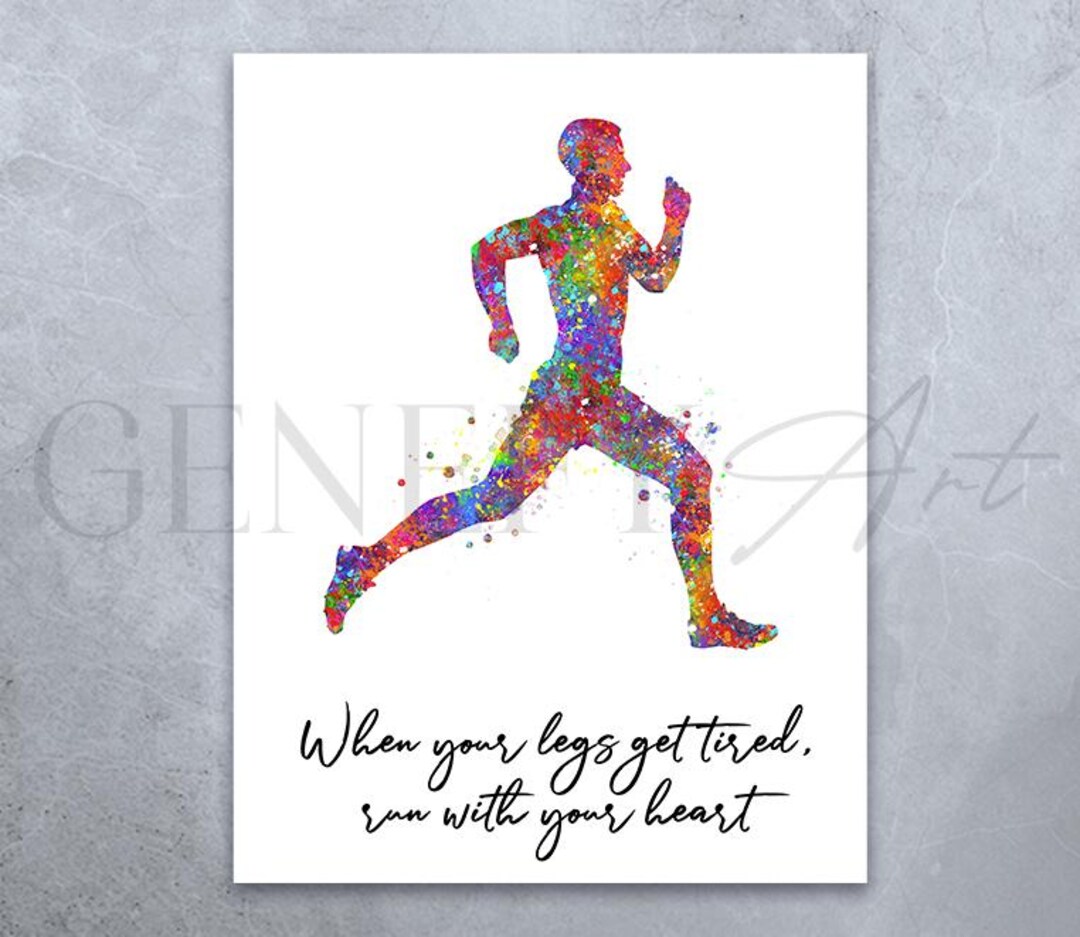 Runner Inspirational Quote Print - Motivational Quote - Runner ...