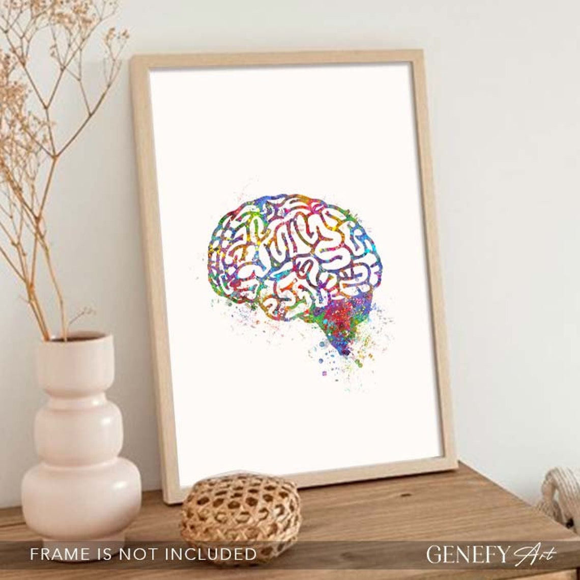 Brain Watercolor Art Print Brain Anatomy Watercolor Print - Etsy UK