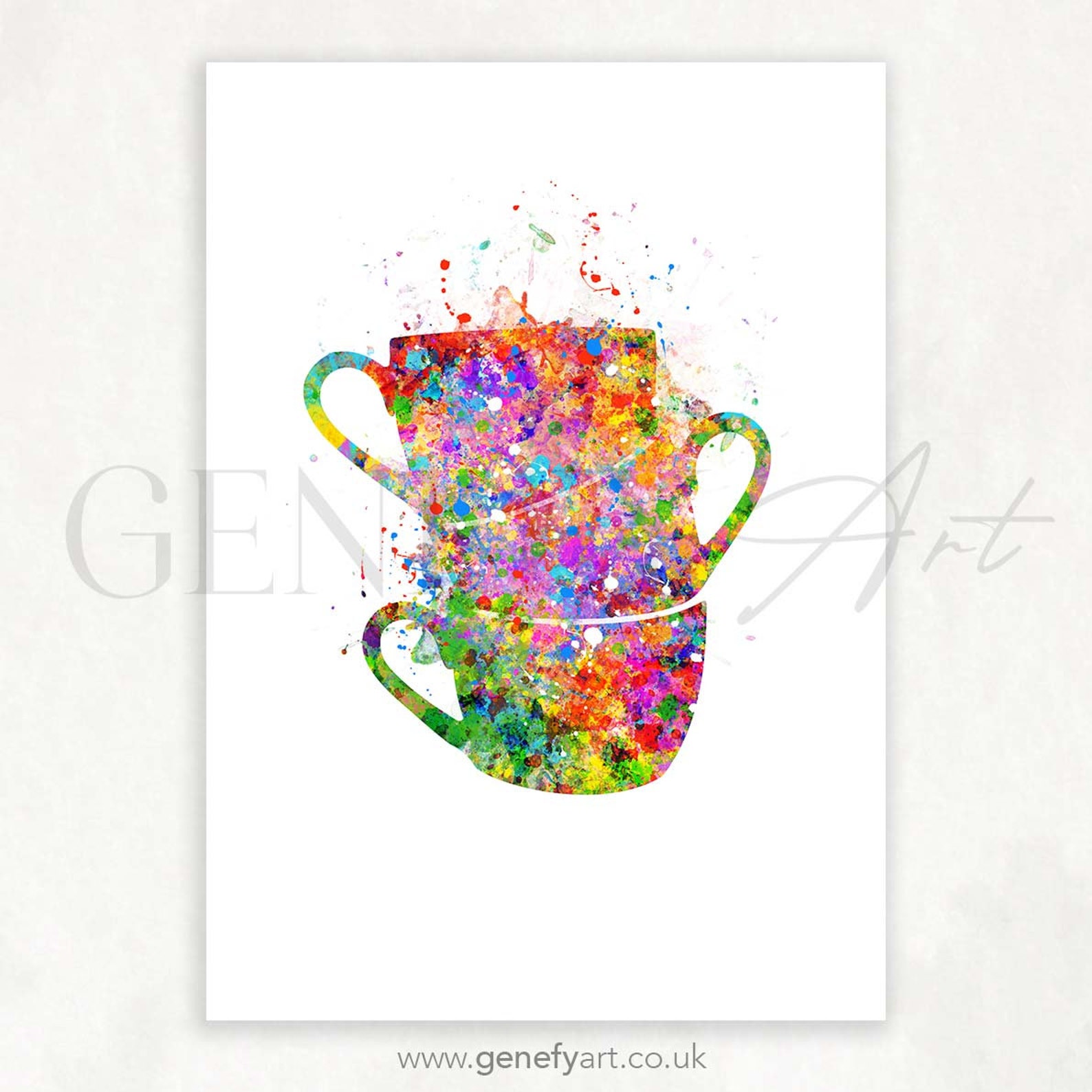 Coffee Cups Watercolor Art Print Kitchen Wall Art Kitchen - Etsy
