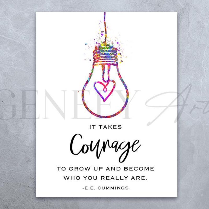 Courage Poster - Etsy