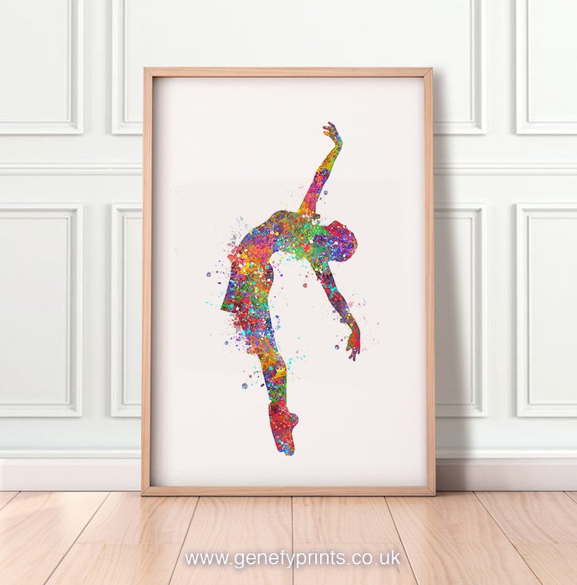Lyrical Dance Watercolor Art Print Ballet Dance Art | Etsy