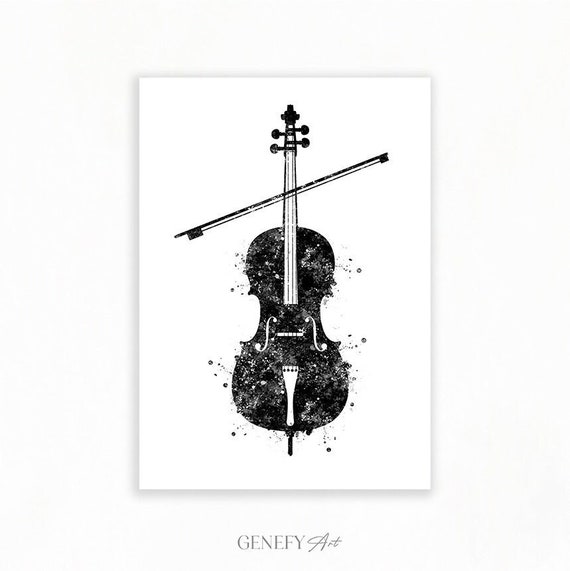 Cello Black And White