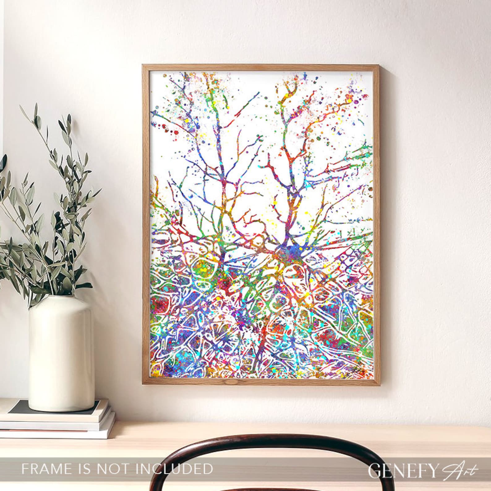 Neural Network Watercolor Art Print Neuron Synapses Art - Etsy