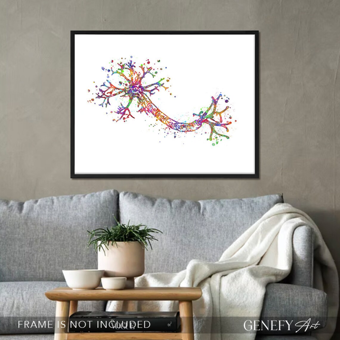 Nerve Cell Watercolor Art Print Central Nervous System - Etsy