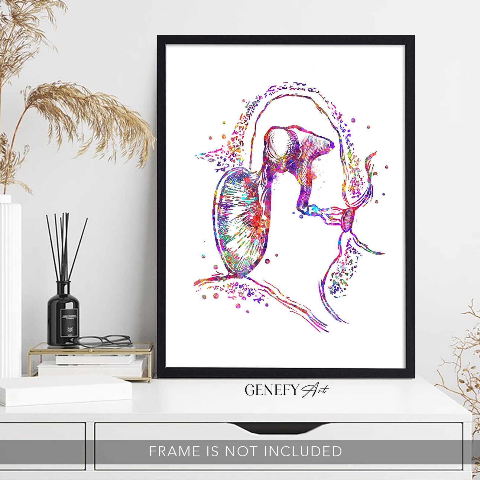 Ear Anatomy Watercolor Art Print Set of 3 Outer, Mid and Inner Ear Art ...
