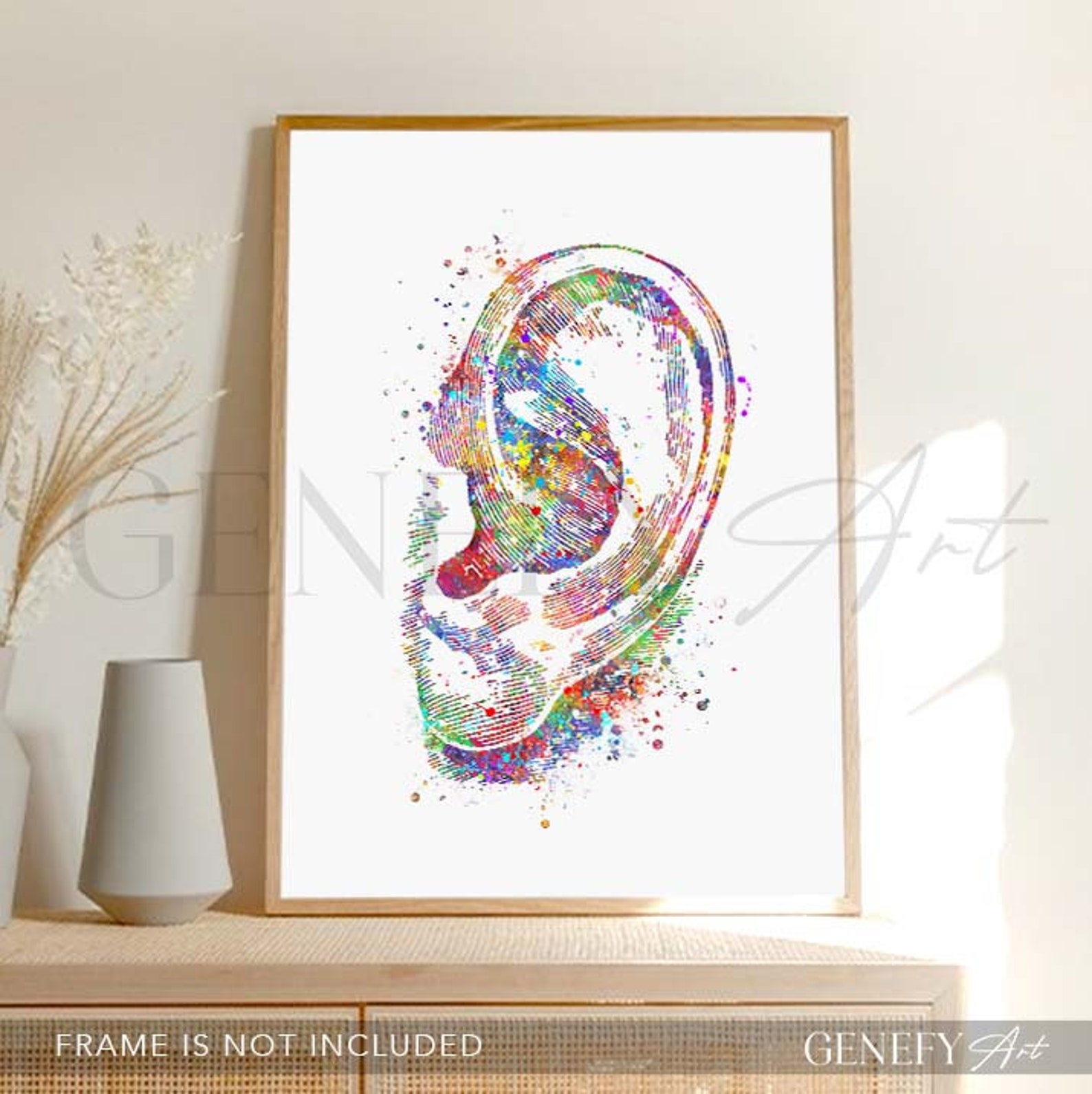 Ear Anatomy Watercolor Art Print Ear Diagram Poster - Etsy