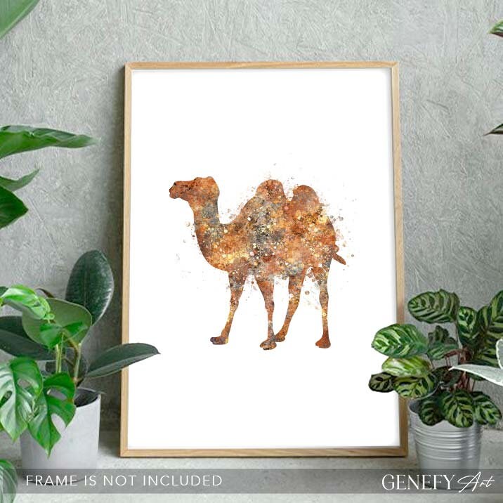 Camel Watercolor Art Print: Desert Animal Poster - Etsy UK