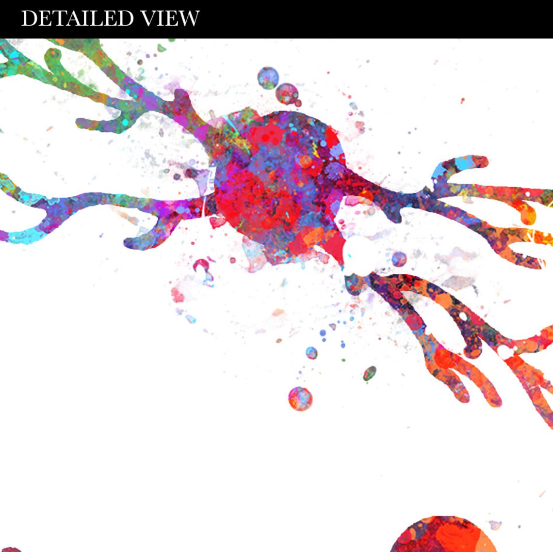 Neuron Cells Watercolor Art Print Brain Cells Abstract Art - Etsy UK