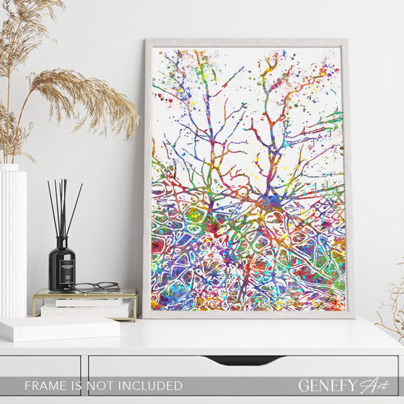 Neural Network Watercolor Art Print Neuron Synapses Art - Etsy
