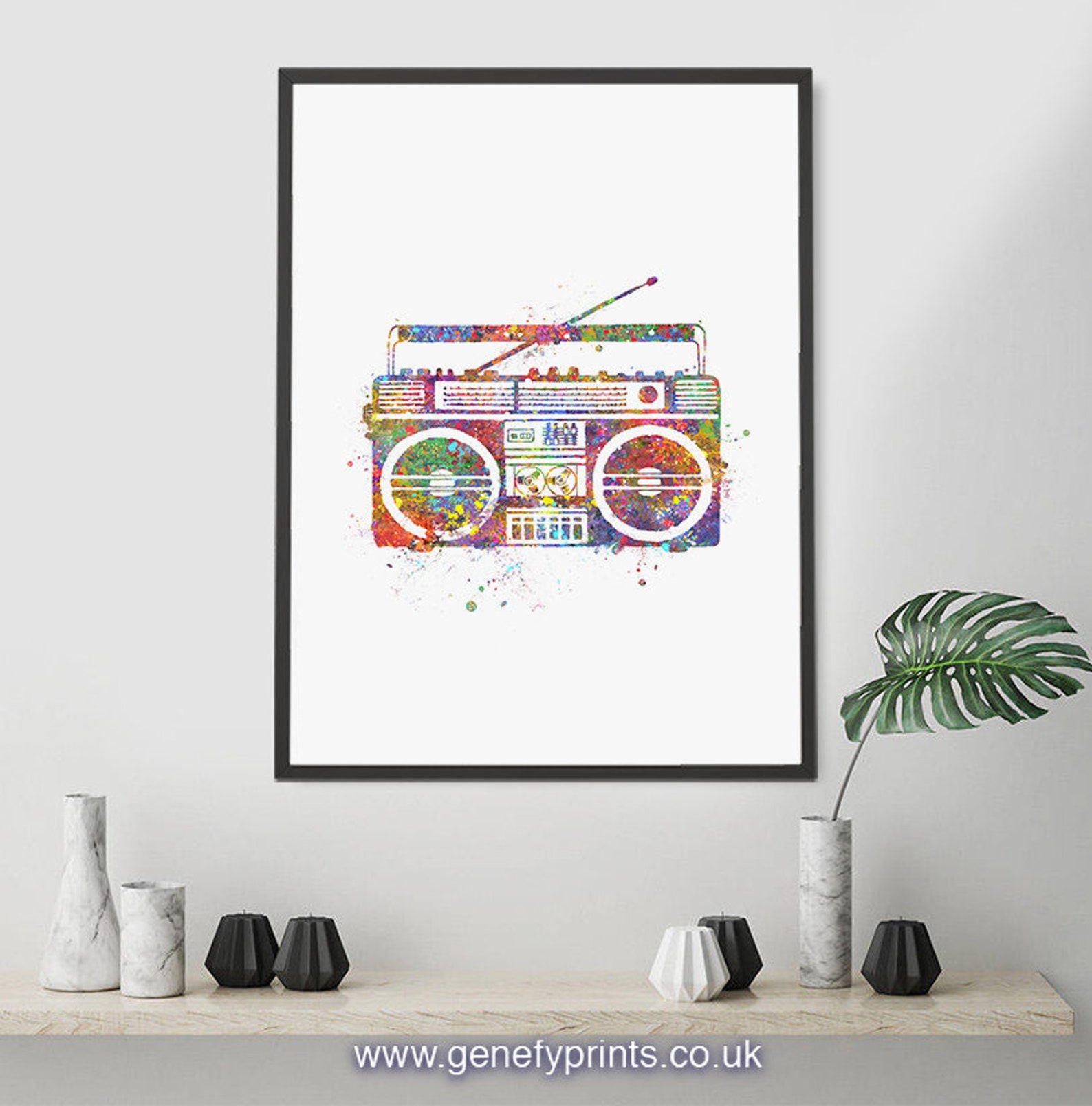 Boombox Watercolor Art Print Boombox Poster Boombox Wall | Etsy