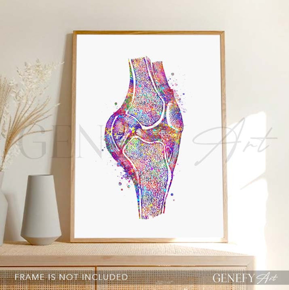 Knee Joint Anatomy Watercolour Print Knee Anatomy Poster | Etsy