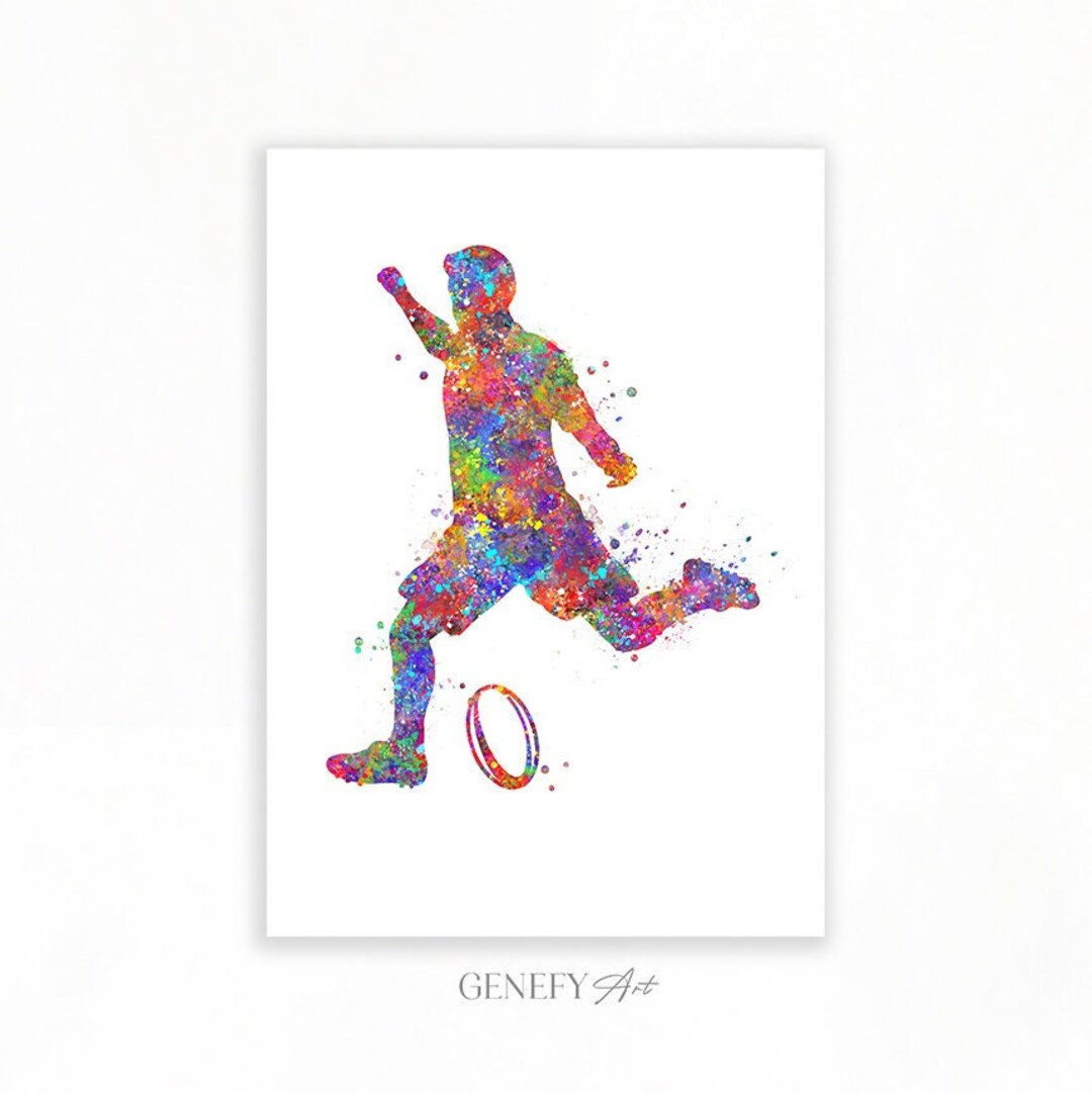 Rugby Watercolour Art Print - Rugby Poster - Gift for Son -rugby Prints ...