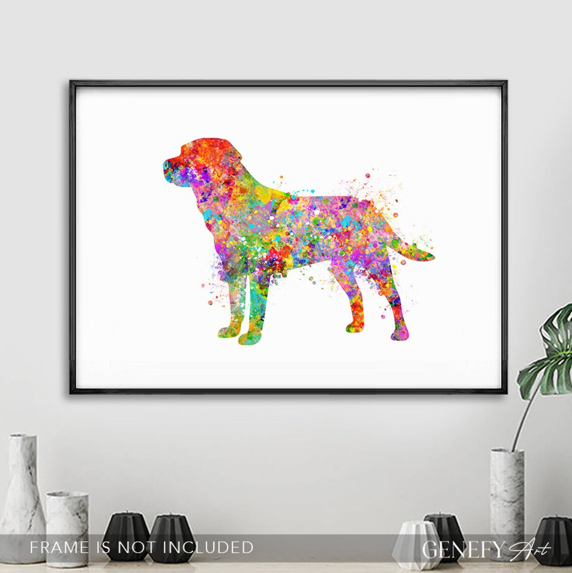 Colorful Labrador Dog Watercolor Art Print - Etsy