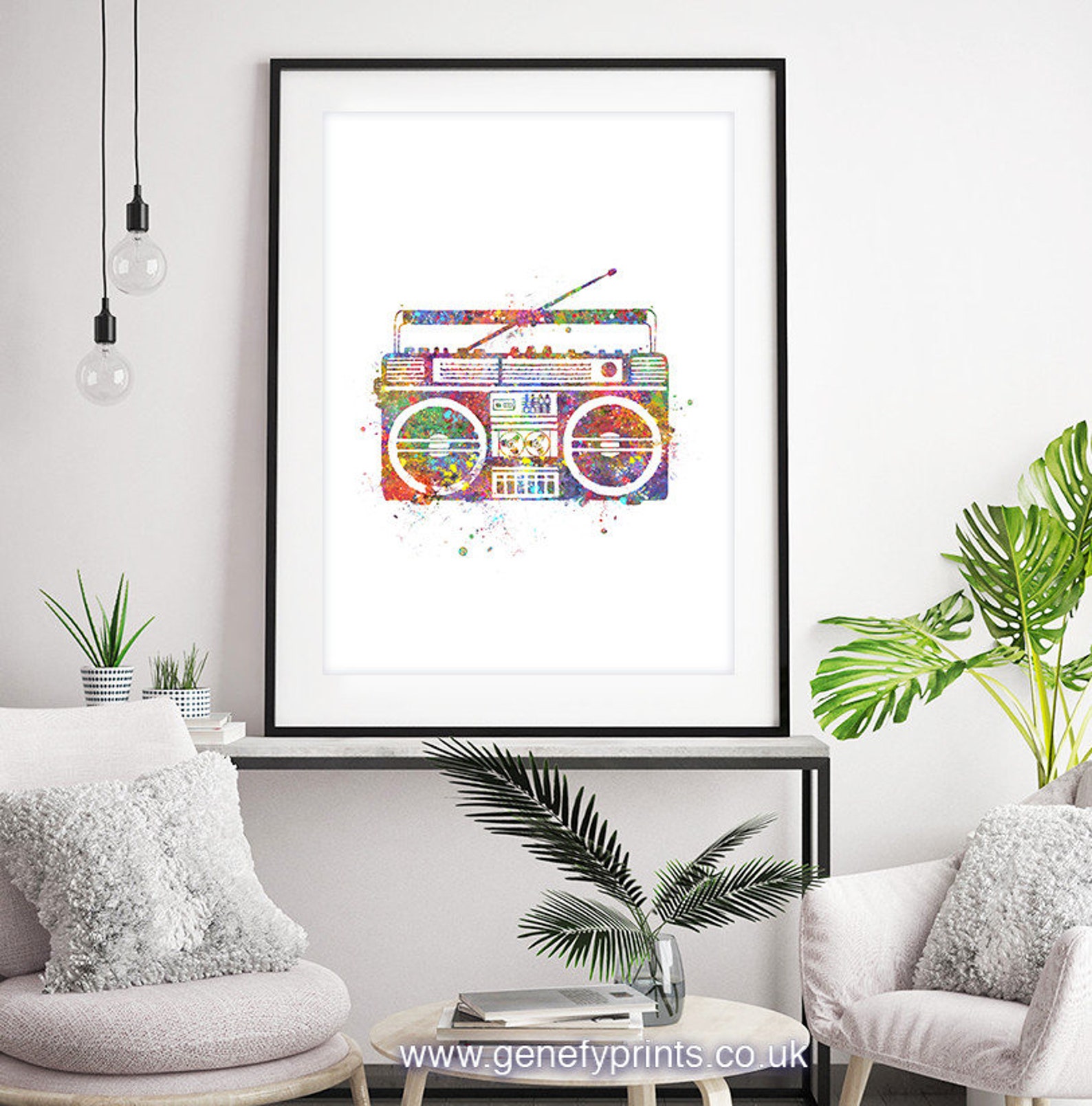 Boombox Watercolor Art Print Boombox Poster Boombox Wall | Etsy