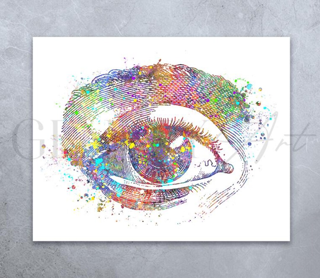 Eye Anatomy Watercolor Print: Abstract Ophthalmology Art - Etsy UK