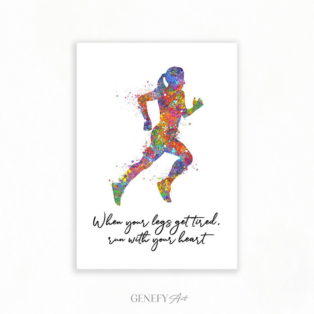 Runner Inspirational Quote Print Runner Woman Poster - Etsy