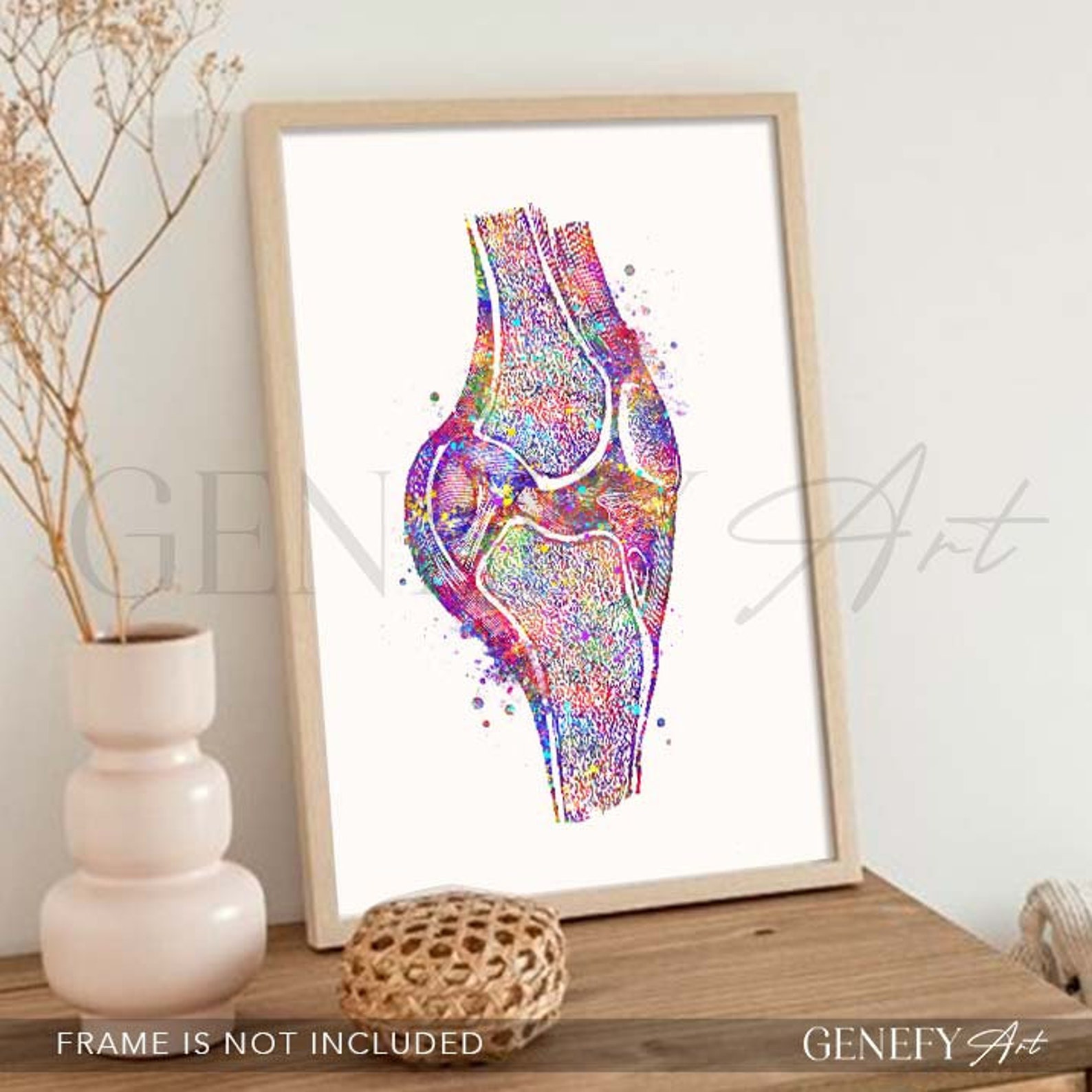 Knee Joint Anatomy Watercolour Print Knee Anatomy Poster | Etsy