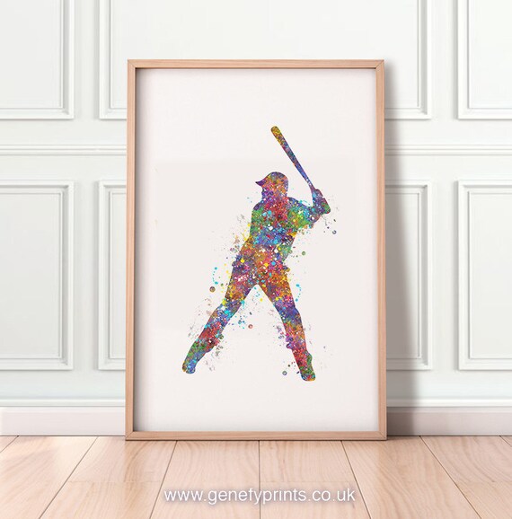 Baseball Watercolor Art Print Baseball Sport Watercolor Art | Etsy