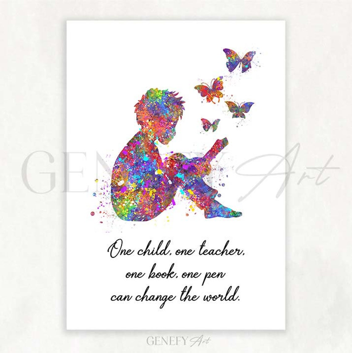 Teachers Quote Watercolour Print: Inspirational Gift - Etsy UK