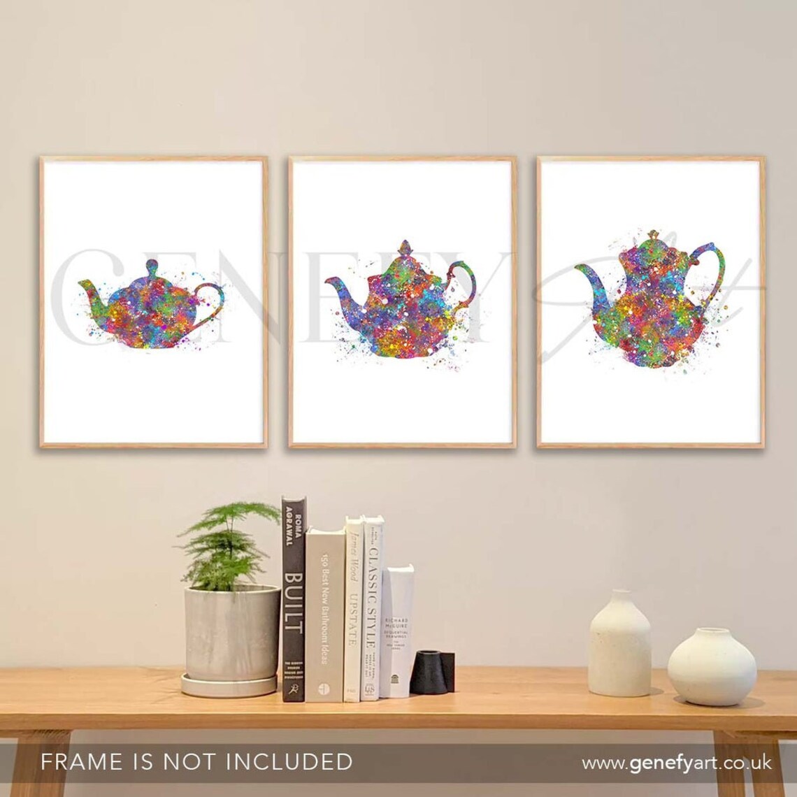 Teapot Watercolor Art Print Set of 3 Prints Kitchen Prints - Etsy UK