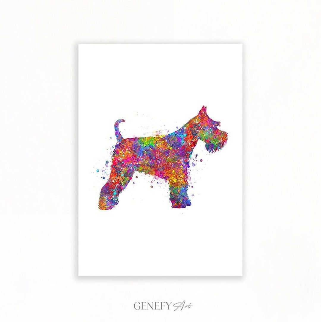 Miniature Schnauzer Watercolour Print - Mini Schnauzer Poster ...