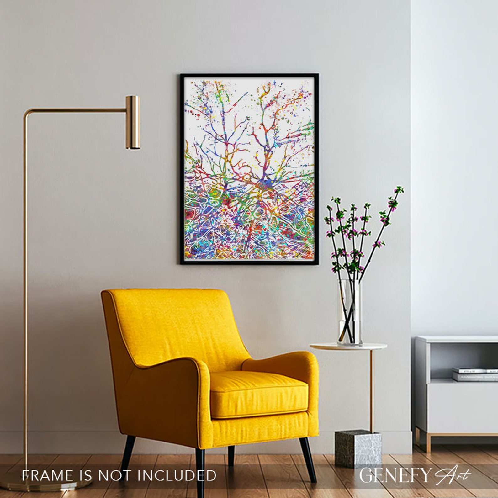 Neural Network Watercolor Art Print Neuron Synapses Art - Etsy