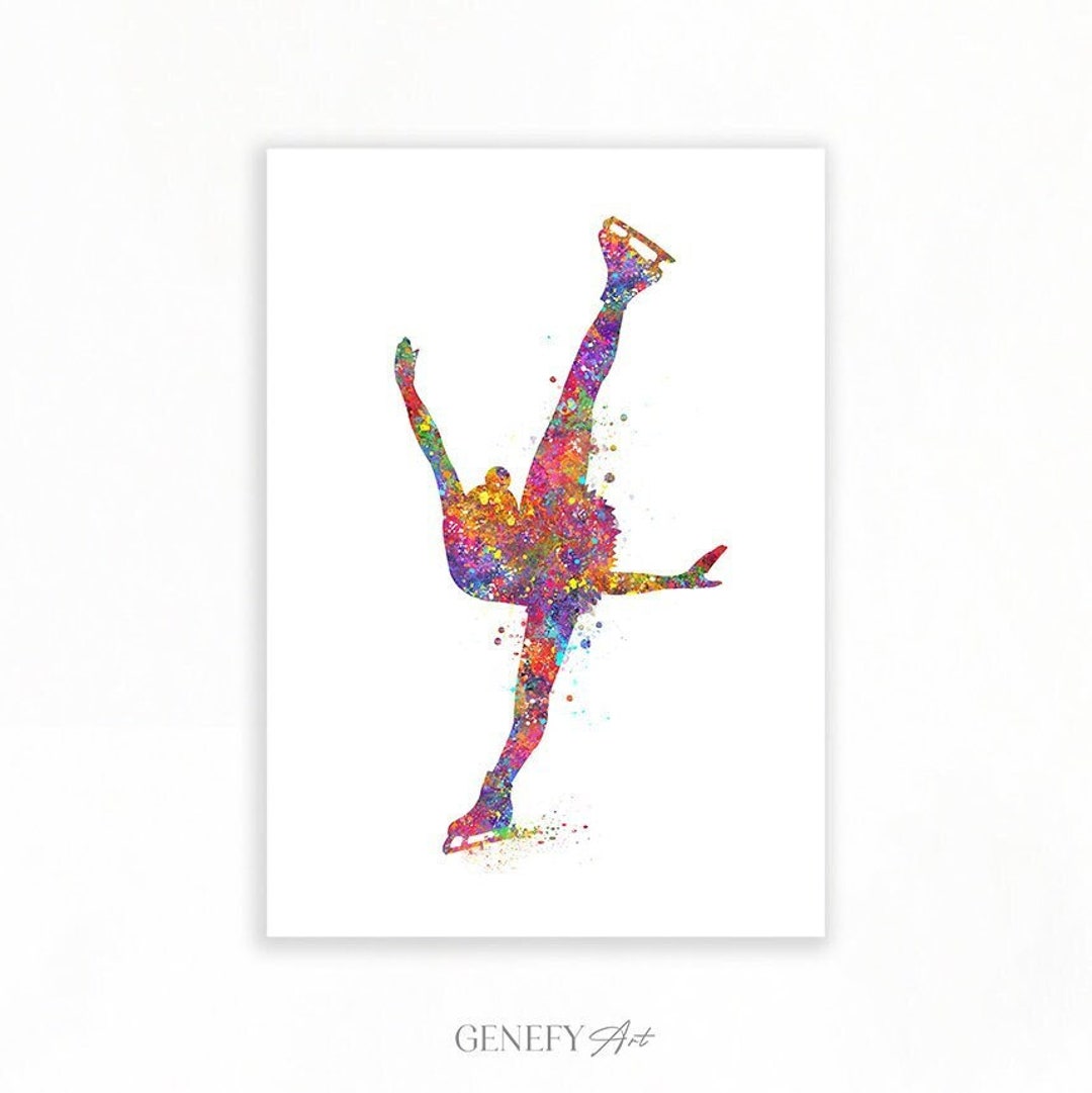 Ice Dance Watercolour Art Print: Figure Skating Poster - Etsy