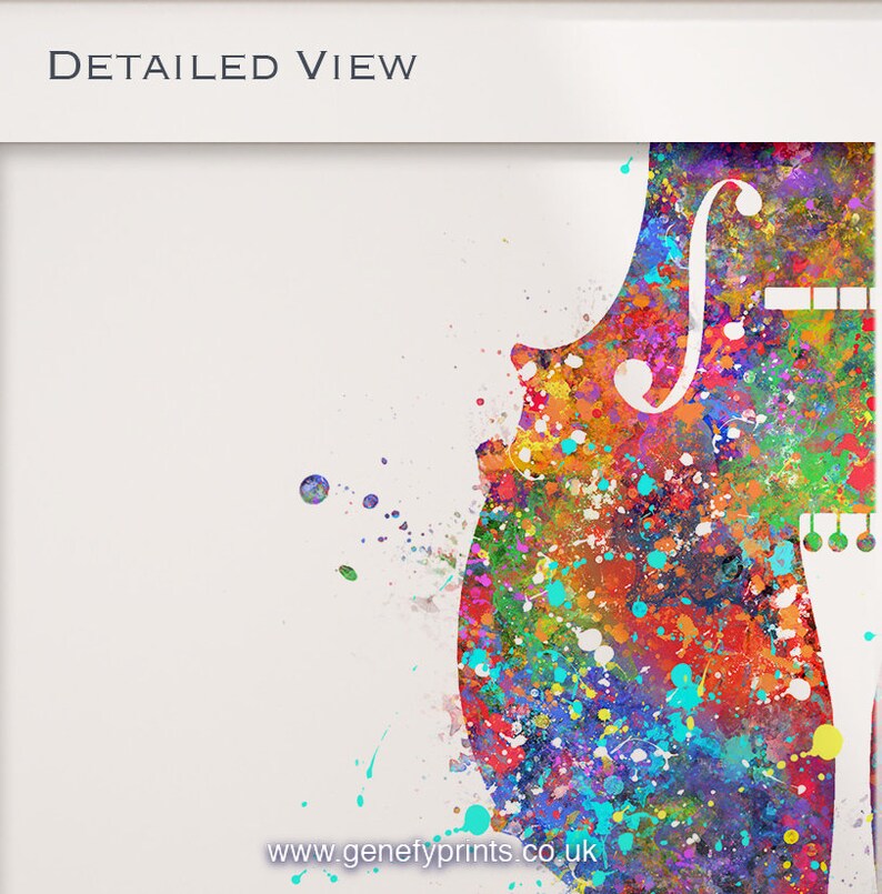 Cello Watercolor Art Print Music String Instrument | Etsy