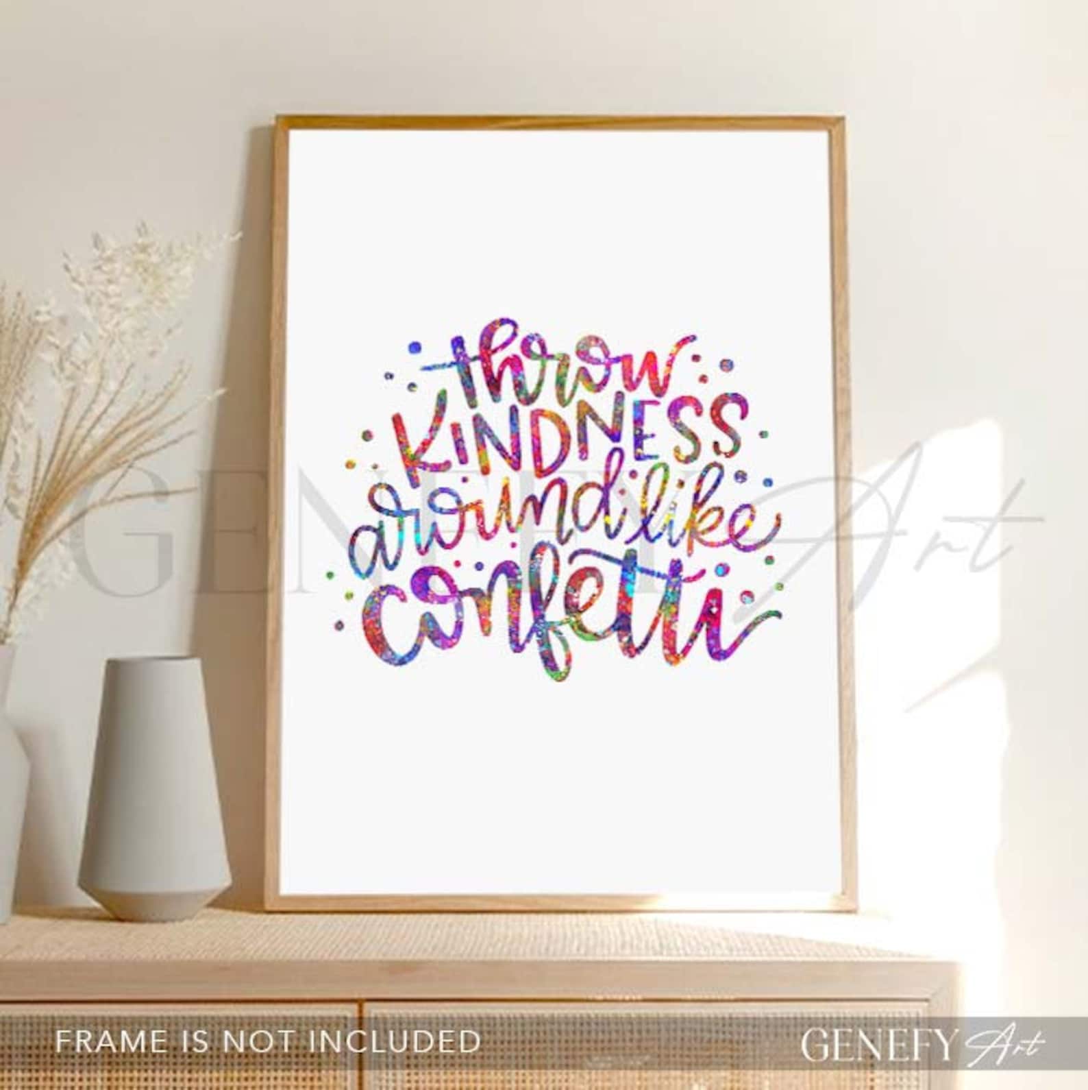Throw Kindness Around Like Confetti Quote Watercolour Print - Etsy