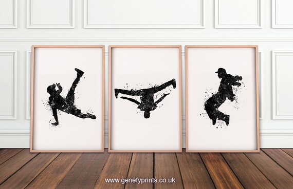 Breakdance Watercolour Art Print Set of 3 Prints | Etsy UK