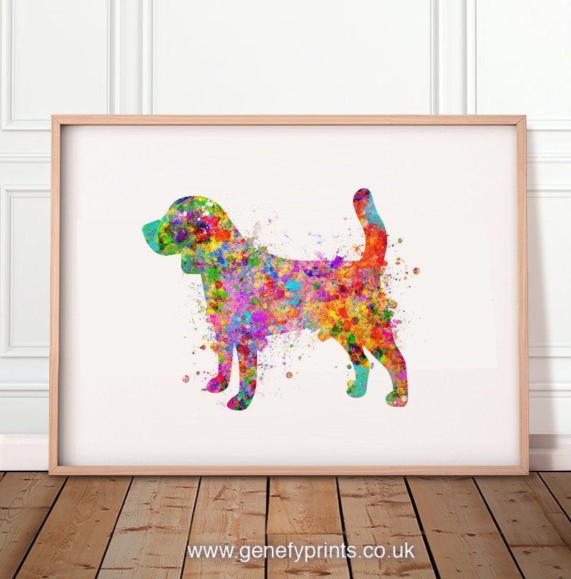 Beagle Watercolor Art Print Beagle Portrait Beagle Prints | Etsy UK