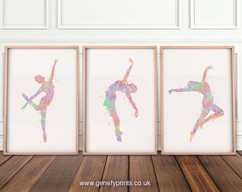 Lyrical Dance Watercolour Art Print Set of 3 Prints | Etsy UK