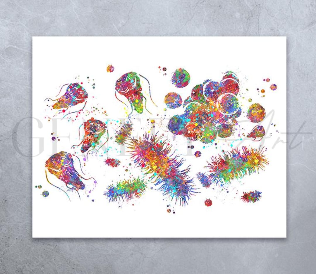 Cytology Watercolour Art Print - Cytology Poster - Cytology Wall Art ...