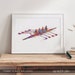 Rowing Watercolour Art Print - Rowing Poster - Water Sports Watercolour ...