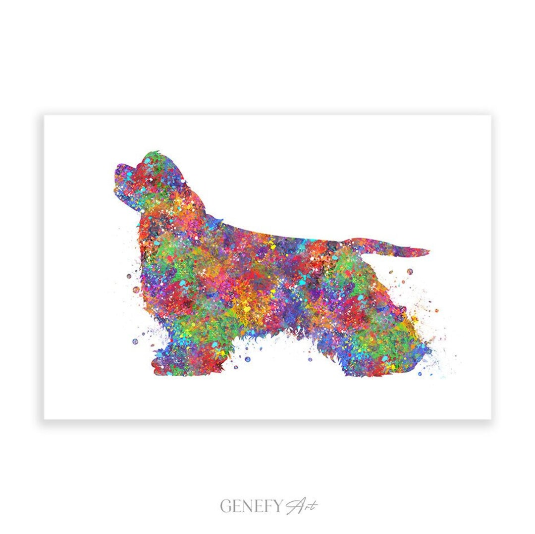 American Cocker Spaniel Watercolor Print American Cocker Spaniel Cocker ...