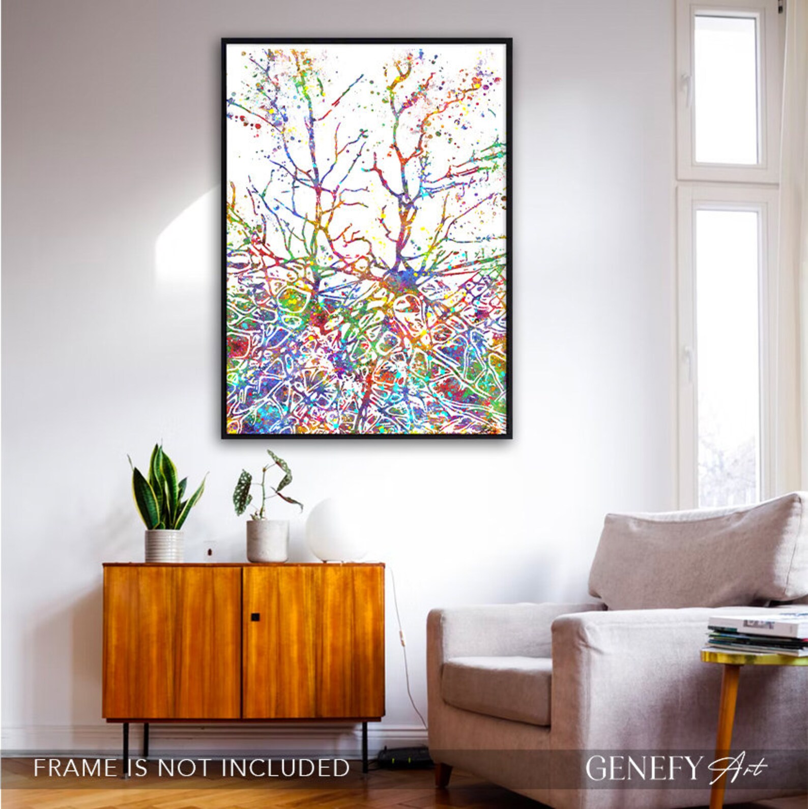 Neural Network Watercolor Art Print Neuron Synapses Art - Etsy