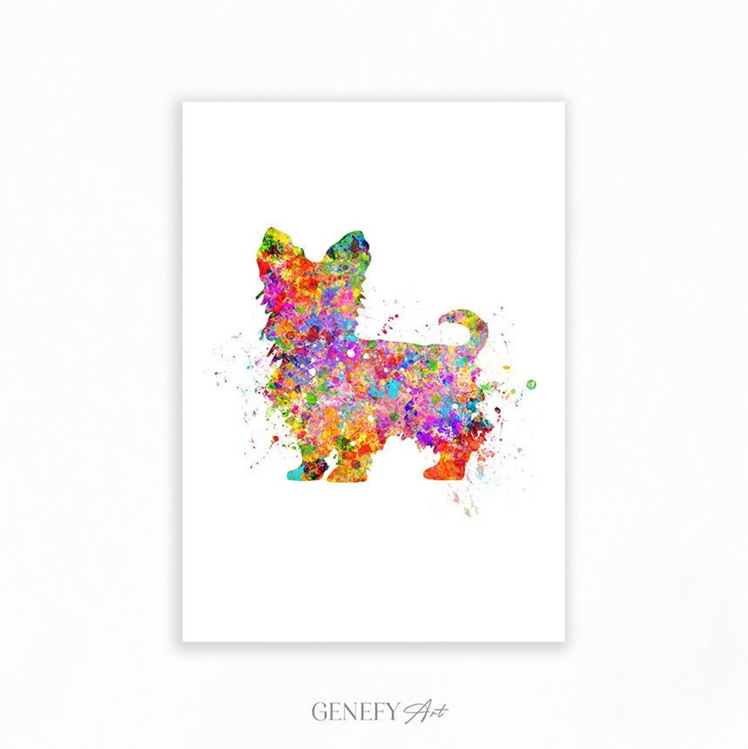 Yorkie Watercolor Art Print Yorkie Portrait Yorkie Prints yorkie Poster ...