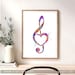 Treble Clef Music Note Art Print - Treble Clef Music Symbol Watercolour ...