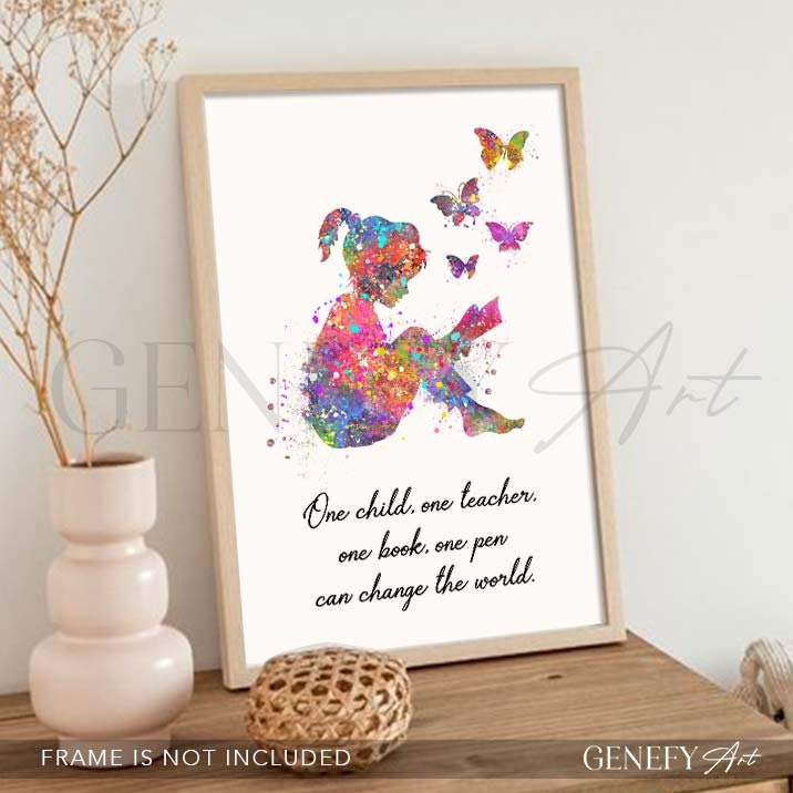 Teachers Quote Watercolour Print: Inspirational Gift for Mentors - Etsy