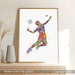 Badminton Watercolour Art Print Badminton Sport Poster Badminton Player ...