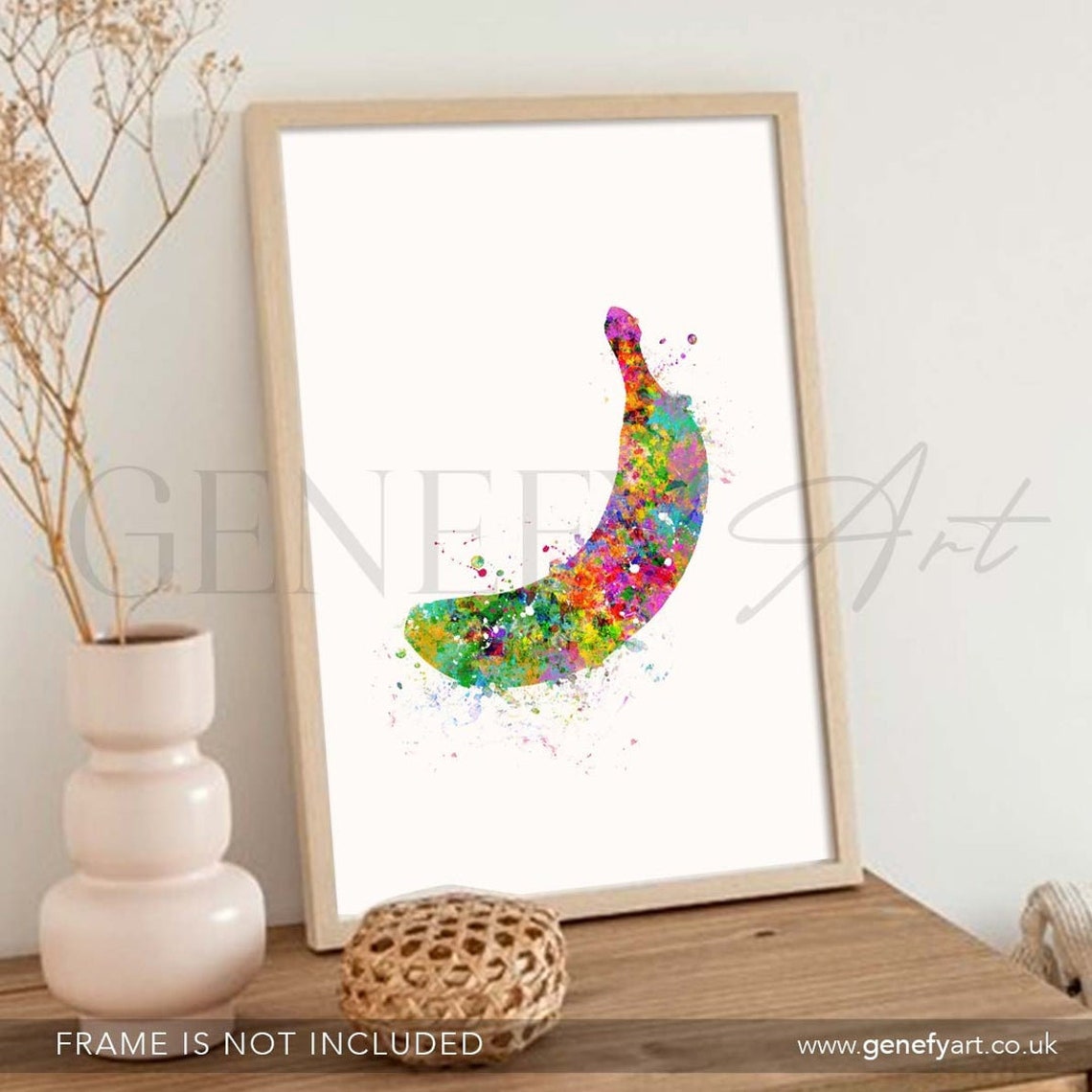 Banana Watercolor Art Print Banana Portrait Banana Poster - Etsy