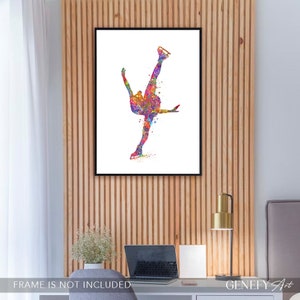 Ice Dance Watercolour Art Print: Figure Skating Poster - Etsy