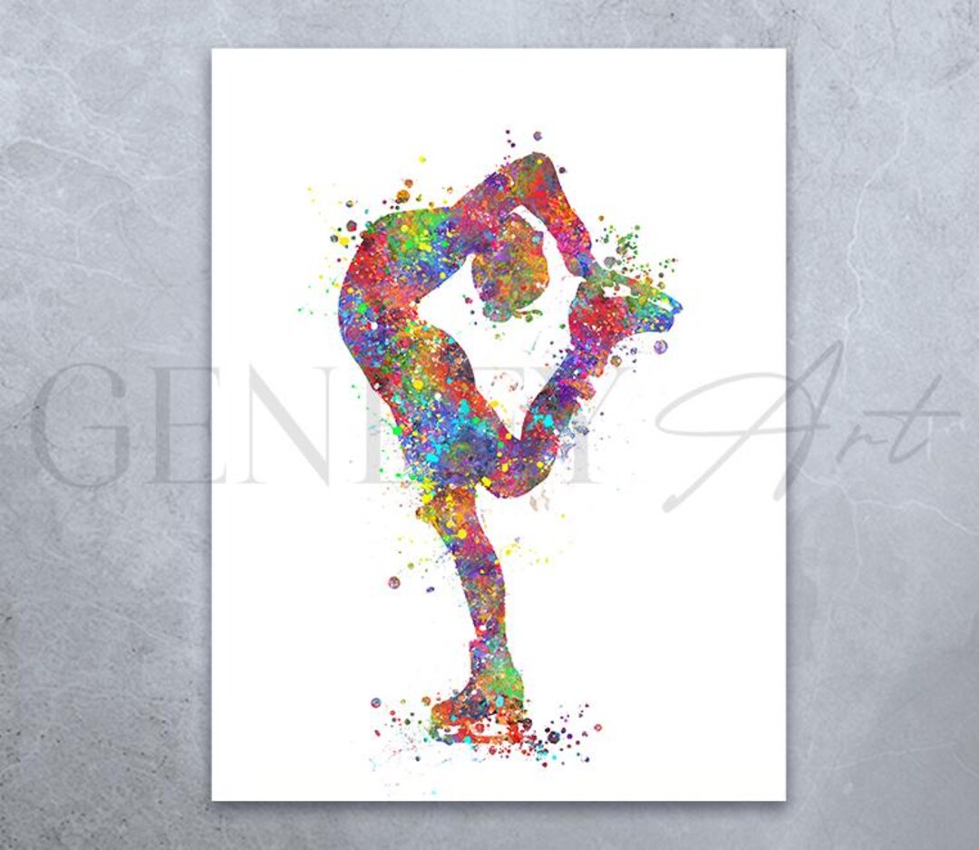 Ice Dance Watercolour Print: Figure Skating Poster - Etsy
