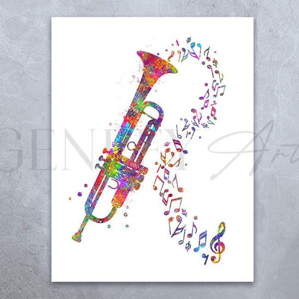 Trumpet Art - Etsy