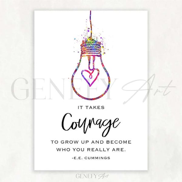 Courage Poster - Etsy