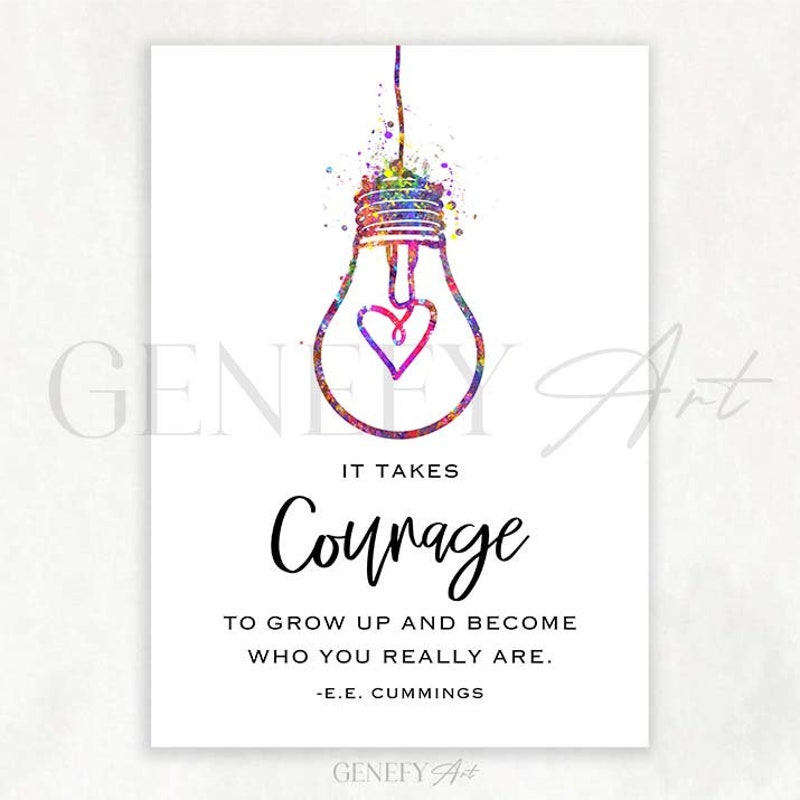 Courage Poster - Etsy